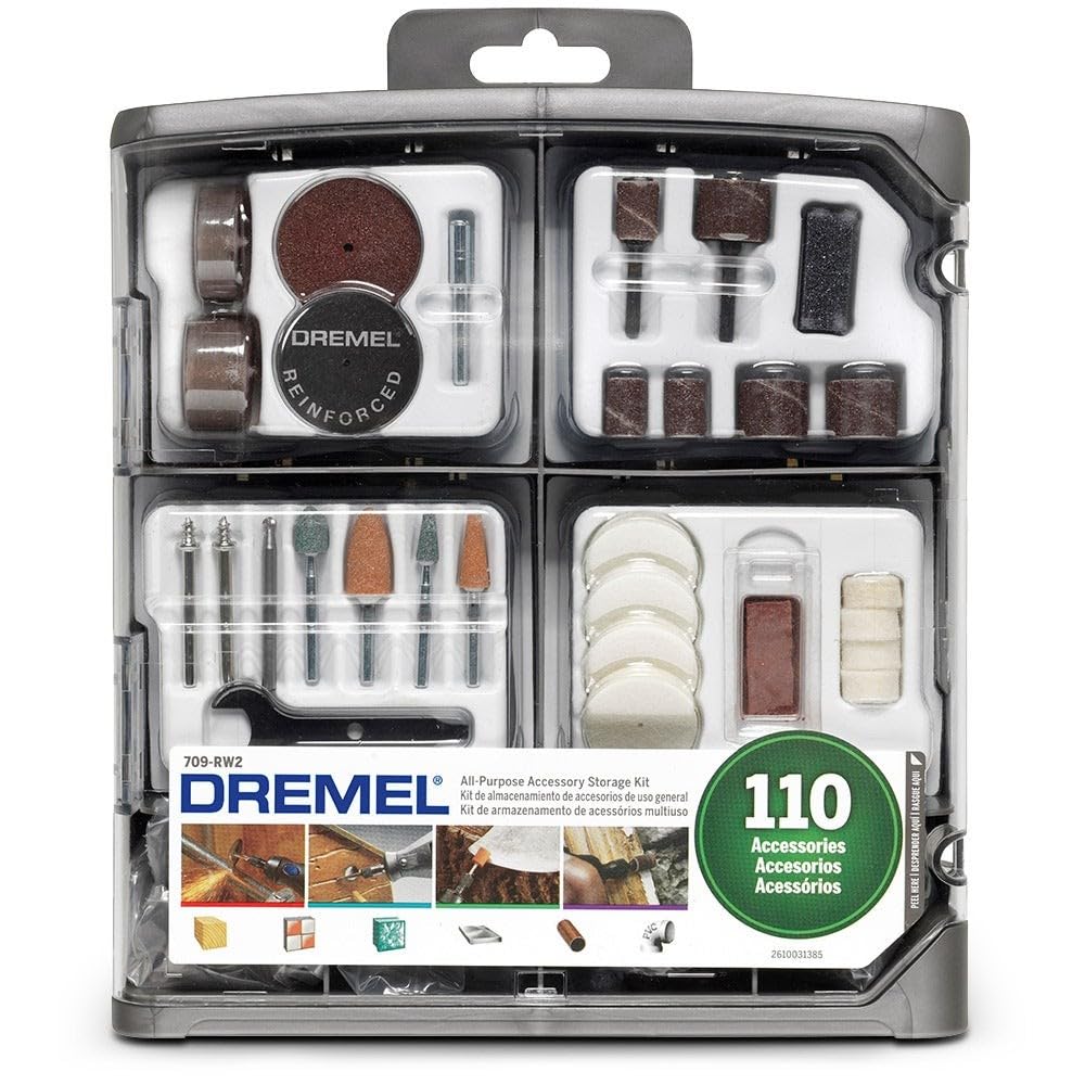 Dremel 709 Multipurpose Accessory Set, 110 Rotary Tool Accessories for ...
