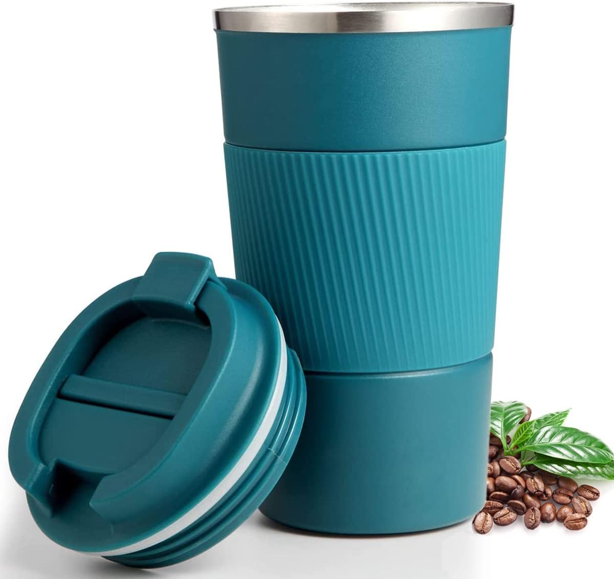 Maxgeen Termo Taza para Café para Llevar 510ml/18oz，Vaso Termico Cafe de Acero Inoxidable sin ...