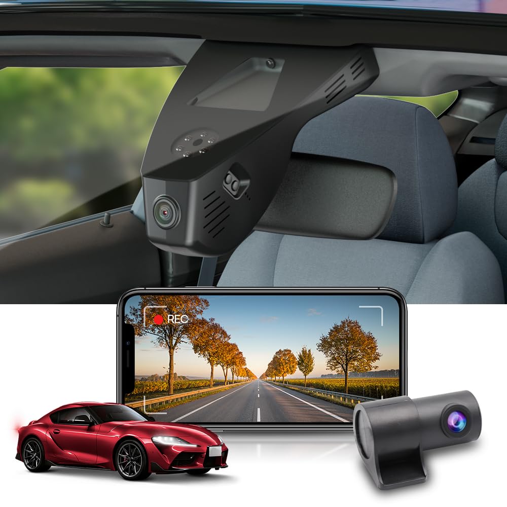 Snapklik.com : Fitcamx Front 4K+Rear 1080P Dash Cam Adapts For Toyota ...