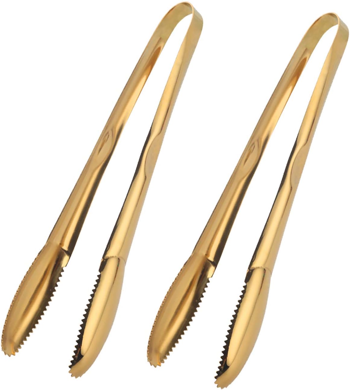 Amazon.com: IAXSEE 2-Pack 9 Inch Stainless Steel Gold Salad Tongs, Non ...