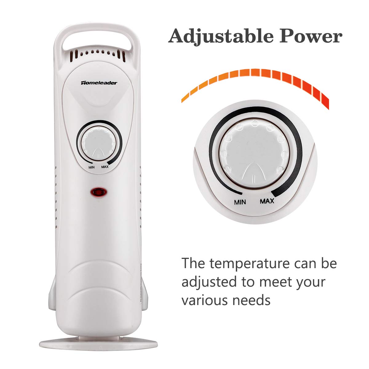 Homeleader Mini Oil Filled Heater, Portable Space Radiant Heater with ...