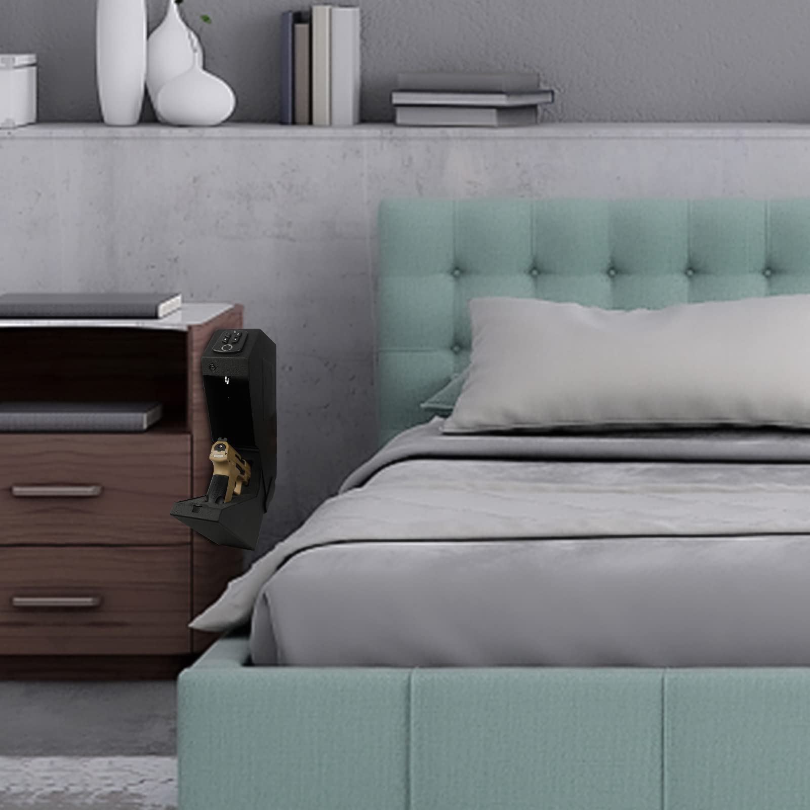 AUREOLE Mounted Gun Safe Biometric Quick Access Handgun Safe with ...