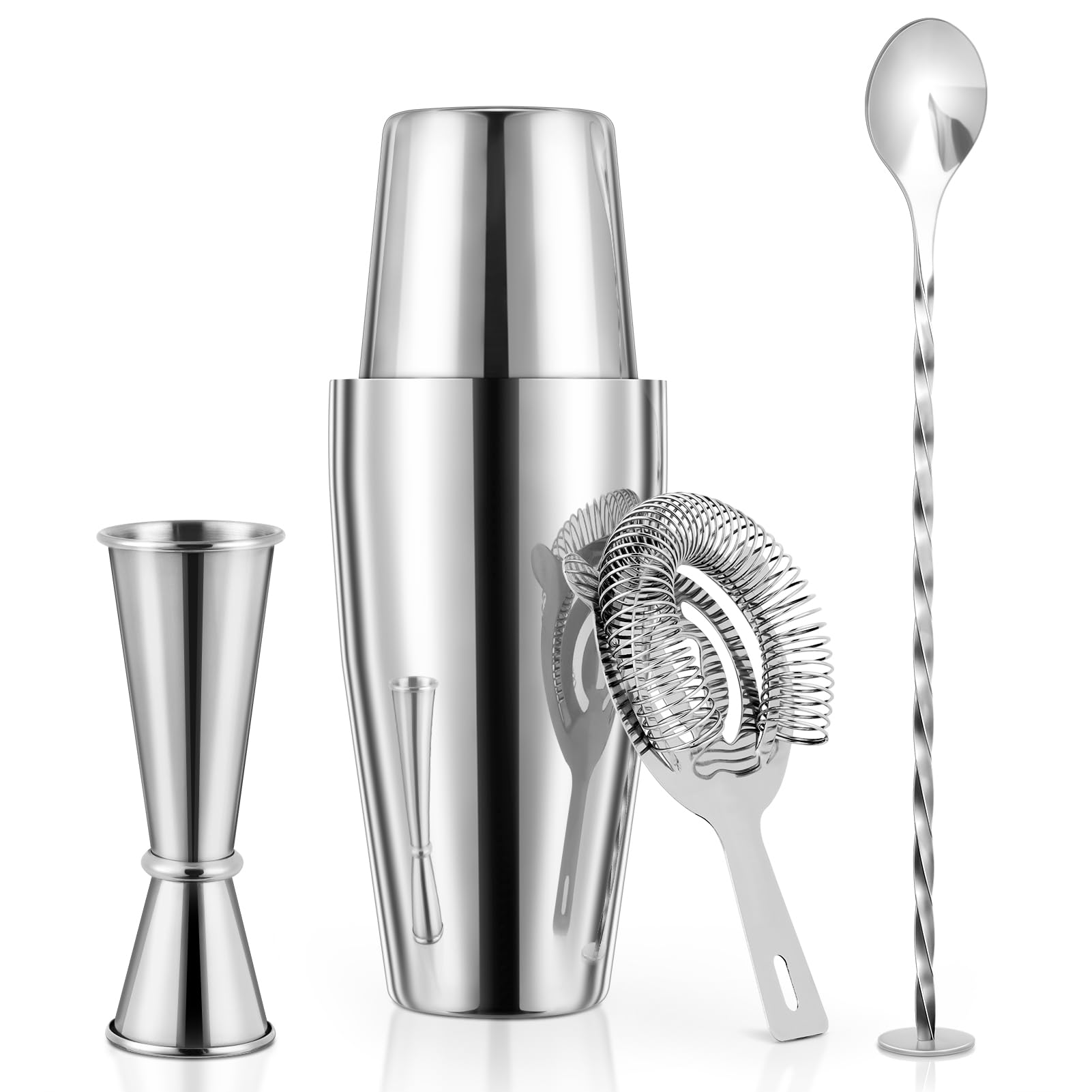Amazon.com: X Home Cocktail Shaker Set, Professional 4-Piece Bartender ...