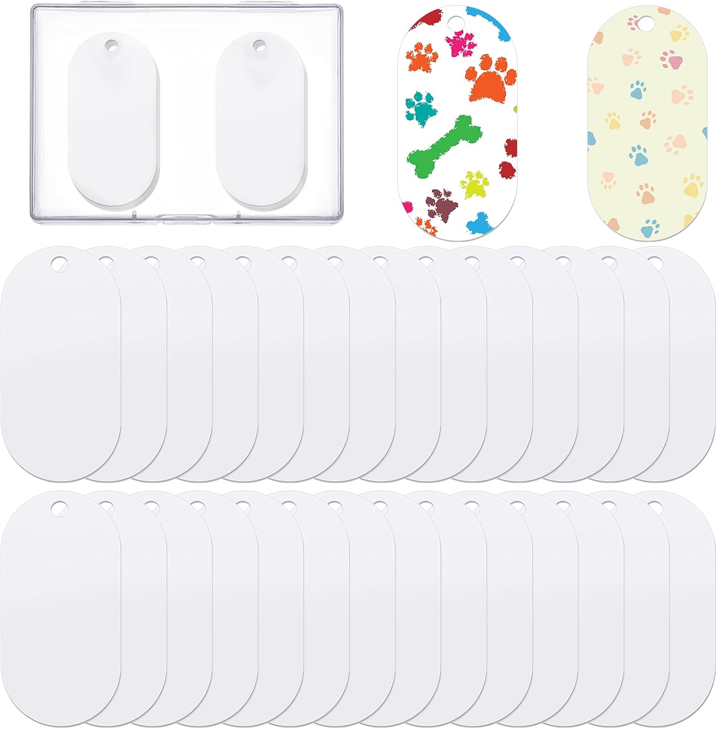 Amazon.com: Frienda Sublimation Craft Key Chain with Double-Sided Dog ...
