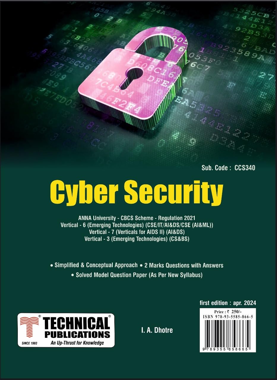 Amazon.in: Buy Cyber Security for BE Anna University R21CBCS (V,VI ...