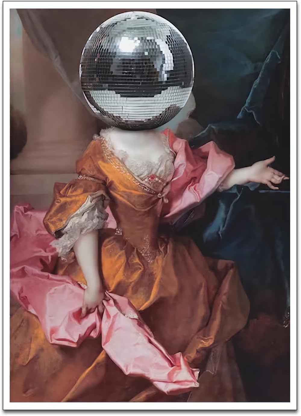 Amazon.com: Disco Ball Decor Funky Posters,Disco Lady Maximalist Wall ...