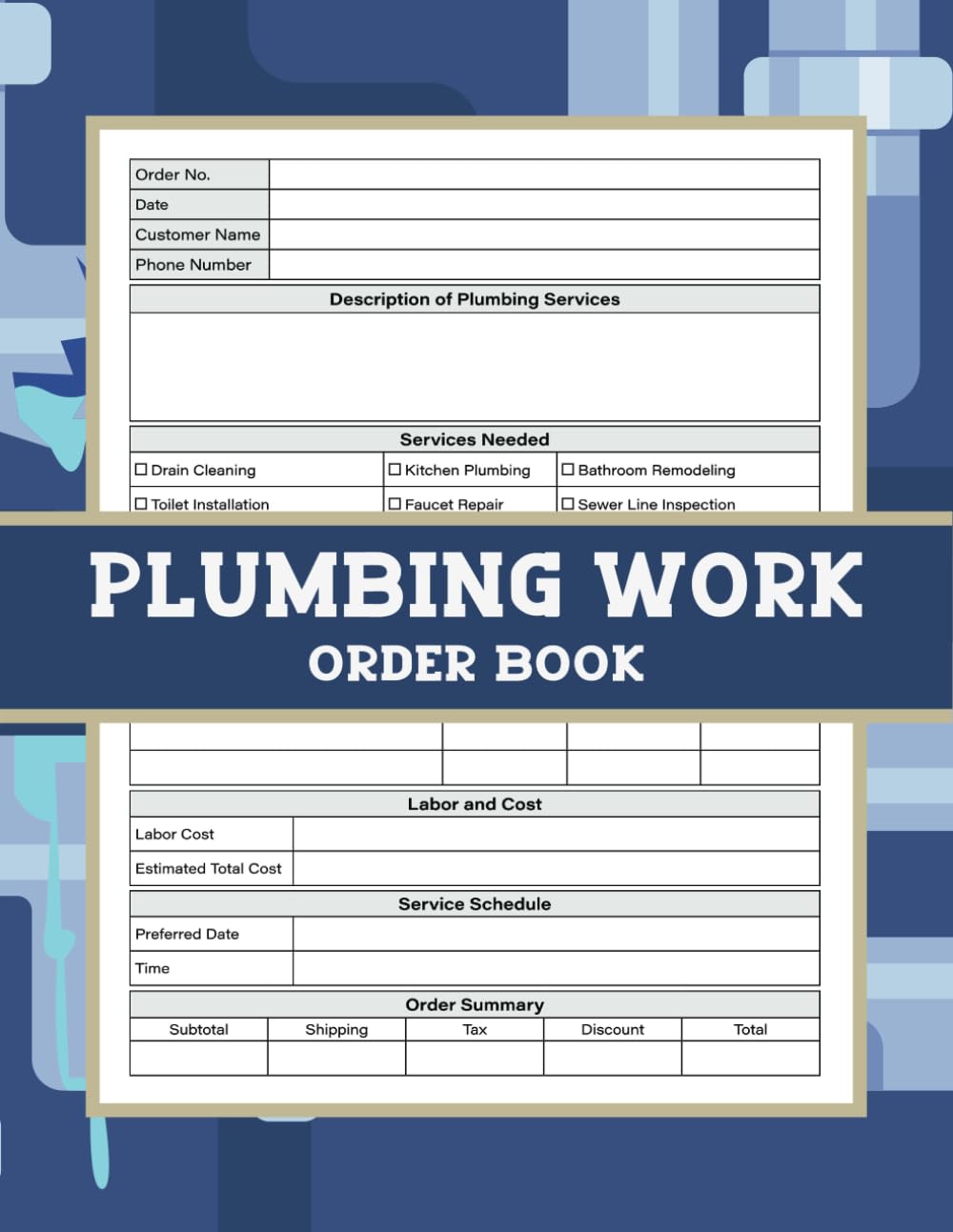 Amazon.com: Plumbing Work Order Book: A Log Book for Plumbers to Keep ...