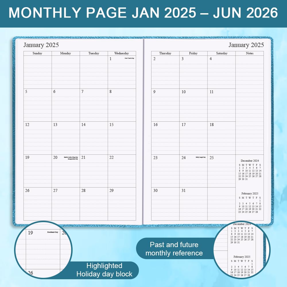 Snapklik.com : Planner 2025-2026 - 18 Months Academic Planner 5.8" X 8. ...