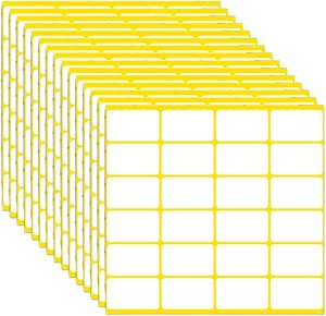 Inventory Labels 1.5x0.5 Inch Blank Rectangle Labels - 2000 White ...