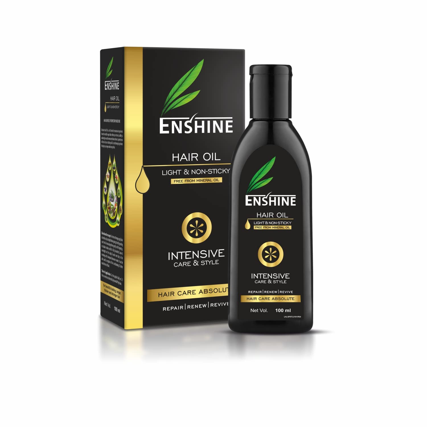 Buy Enshine Medicated Hair Oil Combo Pack of 3 (100ml Each) – Light and ...