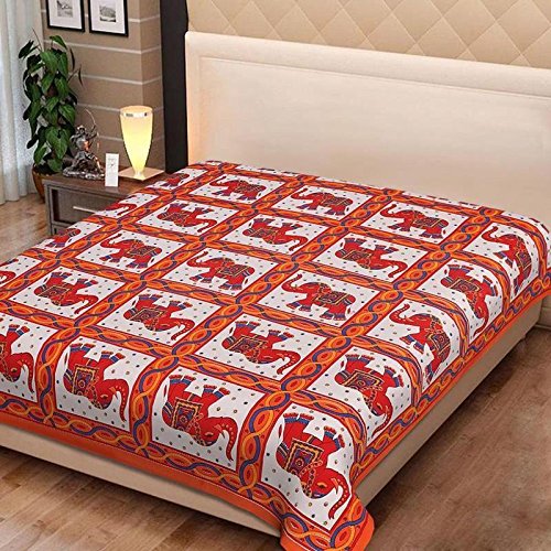 Modern Beddings Elephant Printed Red Colour Traditional Rajasthani ...