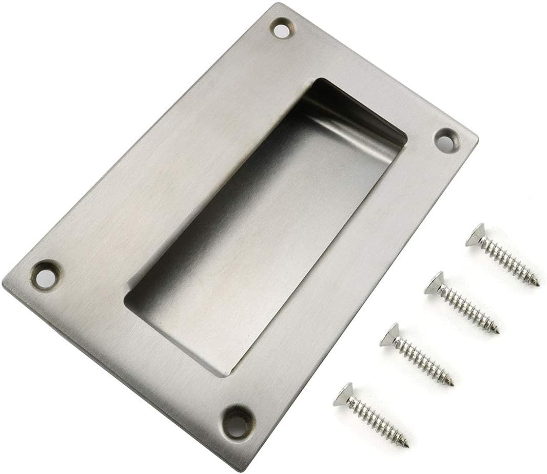 heyous 1pc 5x3.2 inch Hidden Recessed Pull Handle Stainless Steel ...