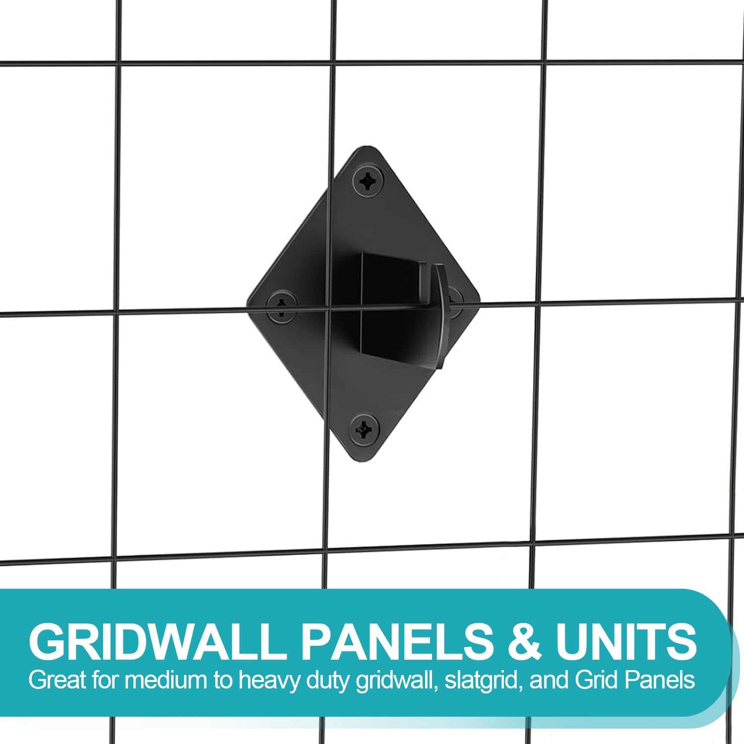 Snapklik.com : HJW 24 Pcs Black Gridwall Mount Brackets For Grid Panels ...