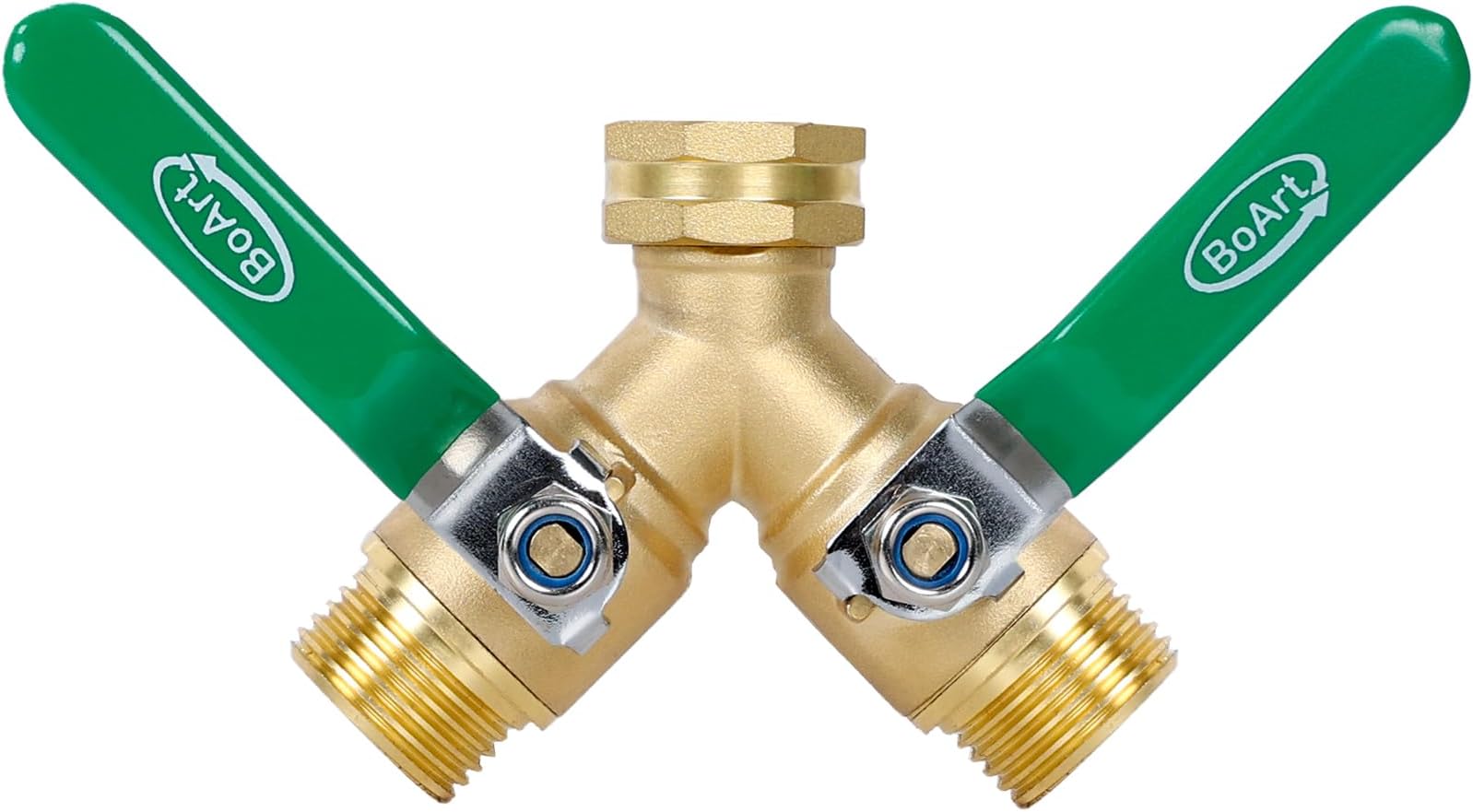 Amazon.com: BoArt Brass Garden Hose Splitter 2 Way Heavy Duty, Y Valve ...