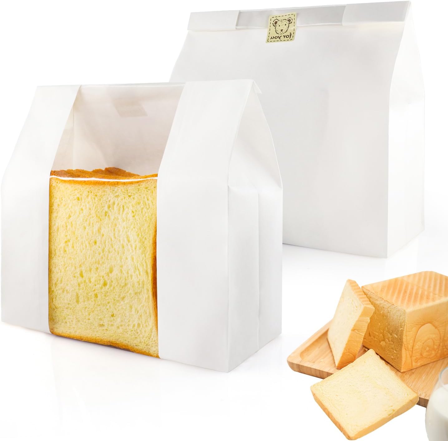 Amazon.com: 35 Paper Bread Bags for Homemade Bread, Paper Bakery Bag ...