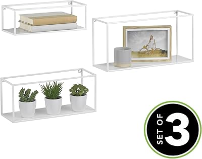 Amazon.com: Modern Wall Mounted Square Shaped Floating Shelves – Set of ...