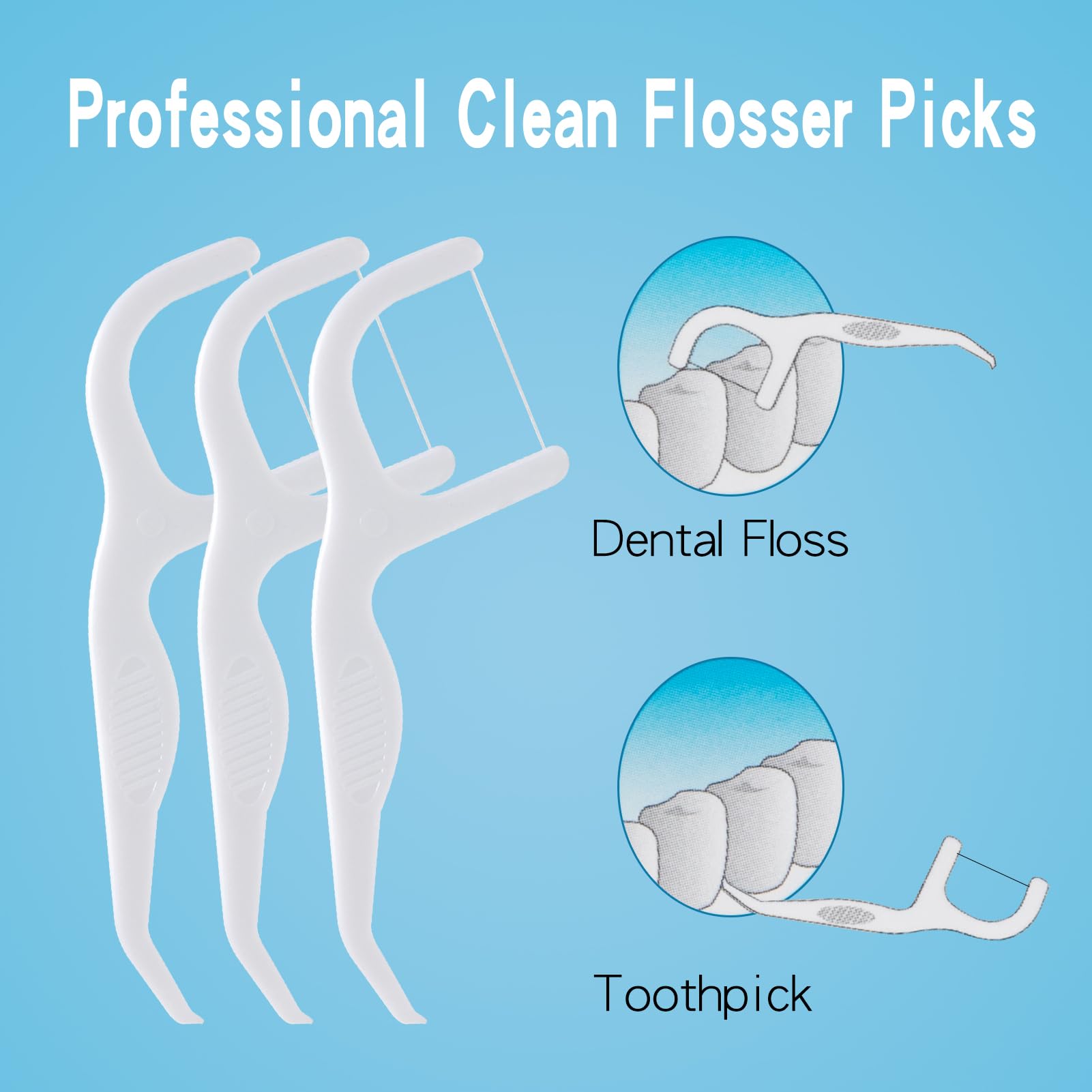Snapklik.com : Extra Strong Dental Floss Picks Professional Clean ...