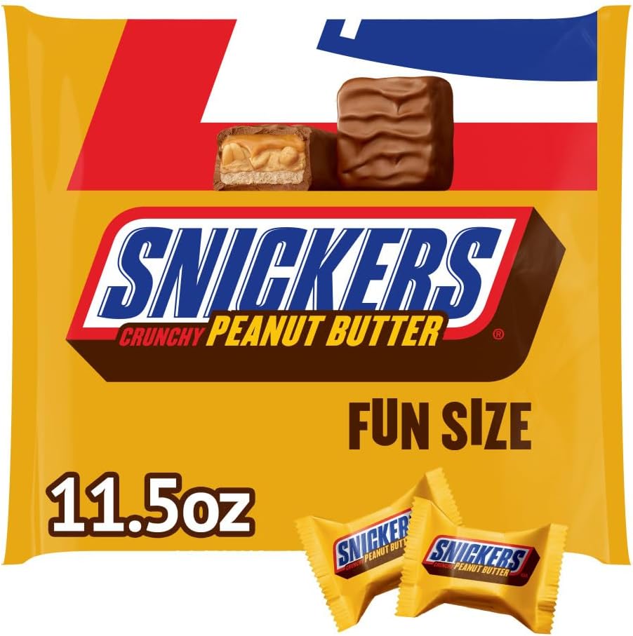 Amazon.com: SNICKERS Crunchy Peanut Butter Squared Fun Size Halloween ...