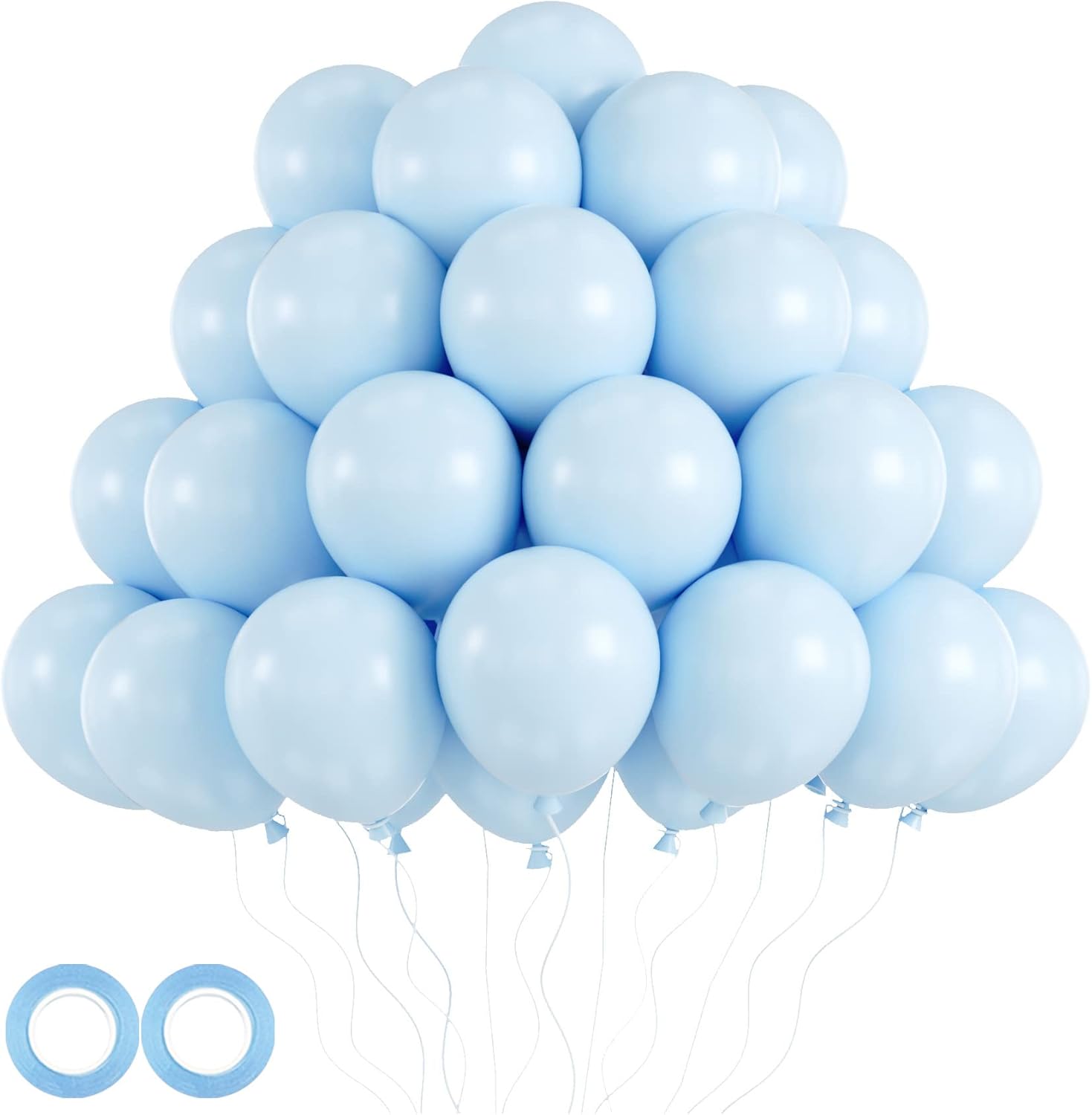 105 globos de color azul bebé de 12 pulgadas, globos azul claro para ...