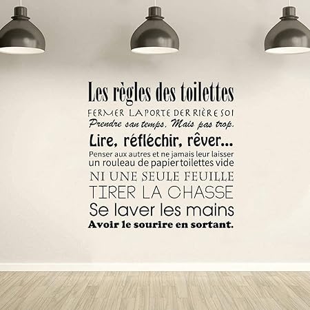 Mode créatif autocollant mural toilette Wc salle de bain autocollant ...