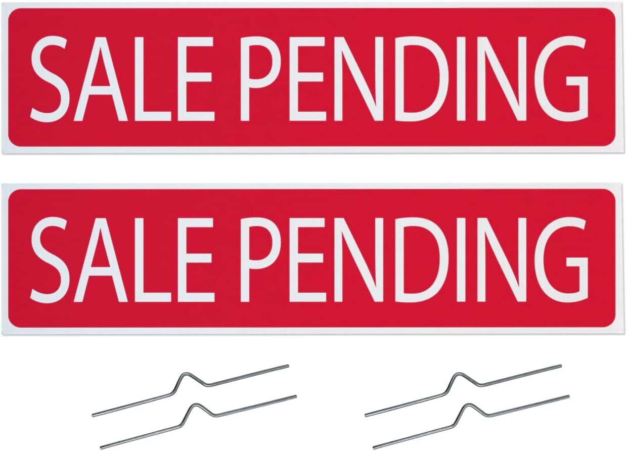 Amazon.com : 5 Pack PENDING Sign Rider 6” x 24" (PENDING) Printed ...