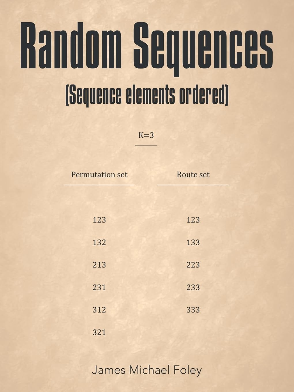Random Sequences: (Sequence Elements Ordered): Foley, James Michael ...