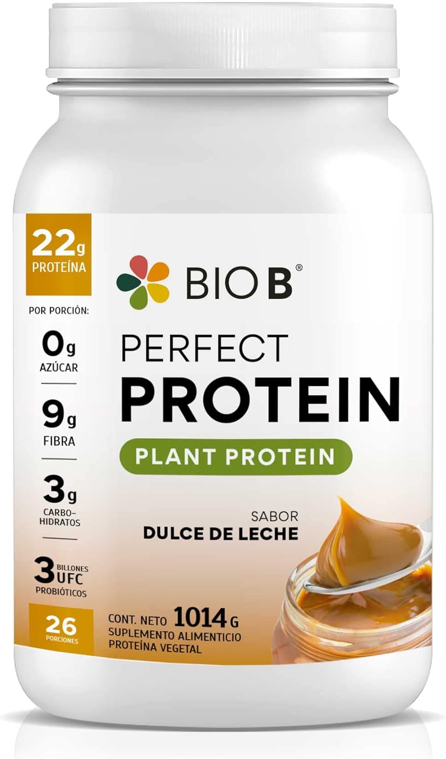 BIO B | Perfect Protein | Sabor Dulce de Leche | 22 g proteína vegana ...