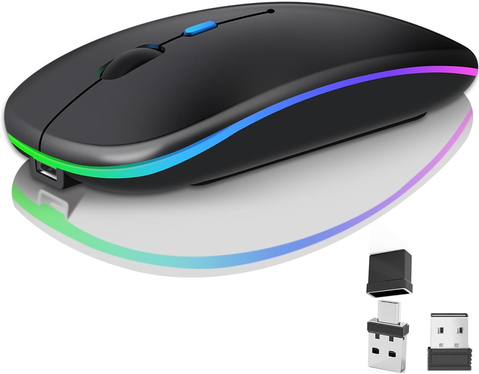 Amazon.com: Wireless Bluetooth Mouse for Laptop, Rechargeale Computer ...