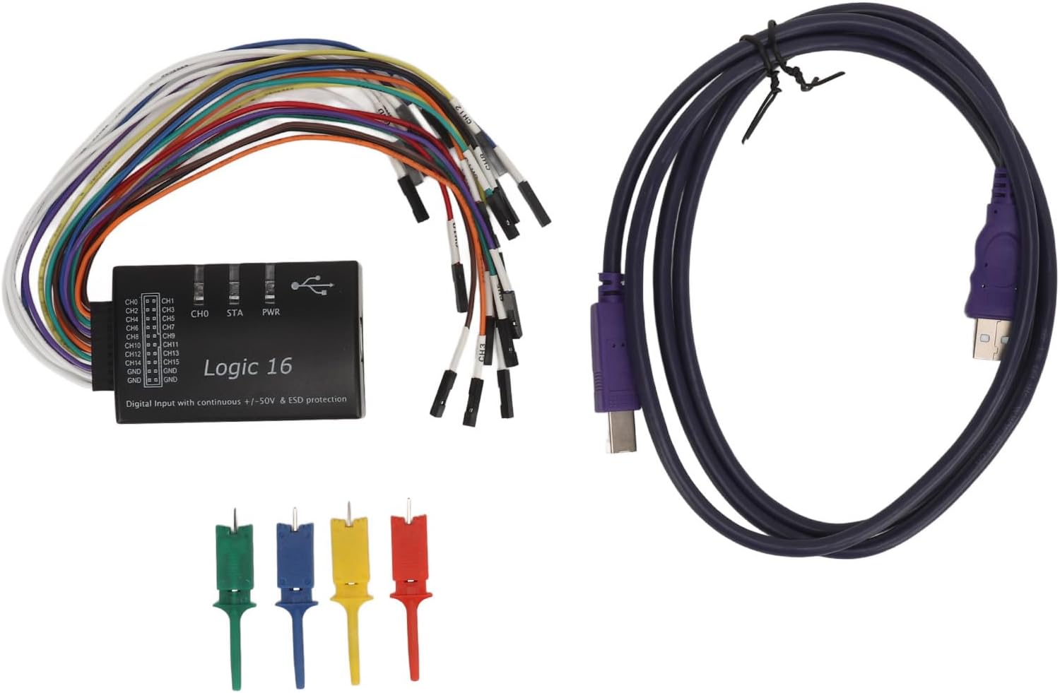 Amazon.com: USB Logic Analyzer 16 Input Channels USB Interface Logic ...