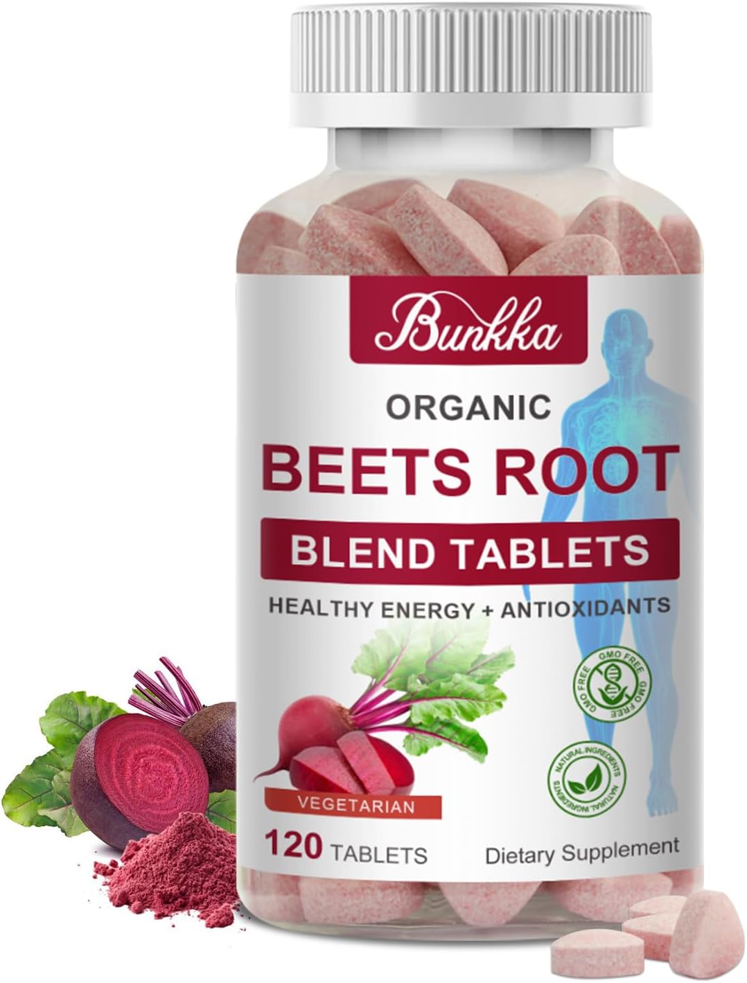 Amazon.com: Bunkka Organic Beet Root Supplements 120 Tablets, Beet Root ...