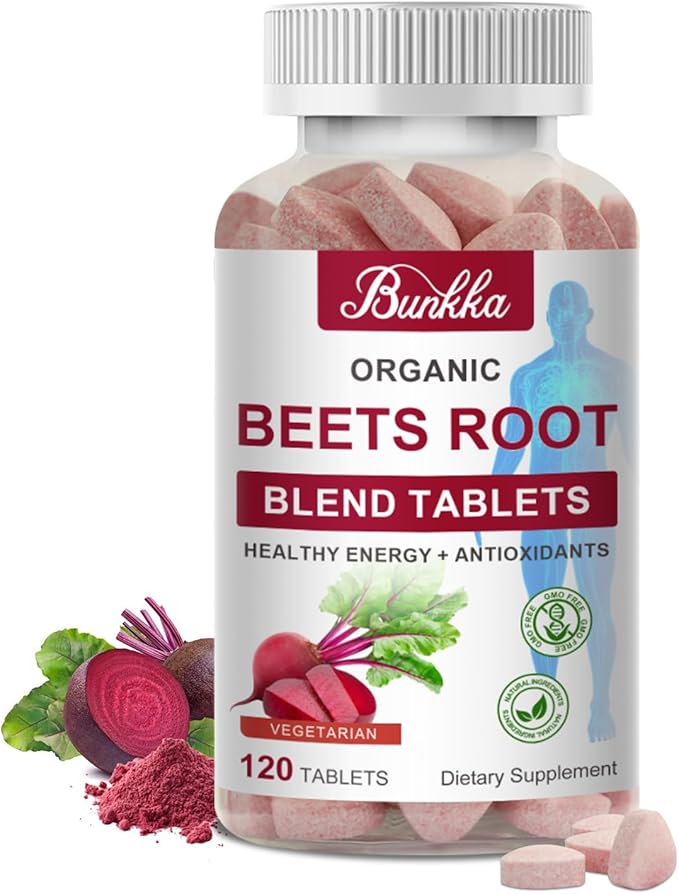 Amazon.com: Bunkka Organic Beet Root Supplements 120 Tablets, Beet Root ...