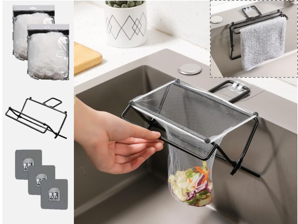 Amazon.com: Disposable Kitchen Sink Strainer Filter | Foldable Iron ...