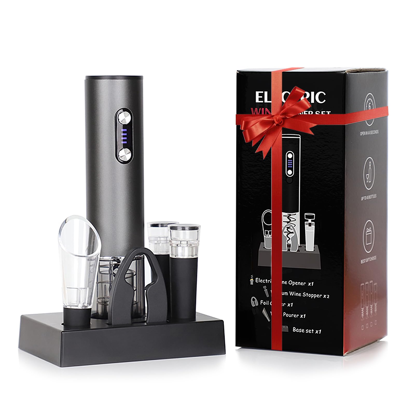 Amazon.com: Electric Wine Opener Set – Rechargeable Wine Bottle Opener ...