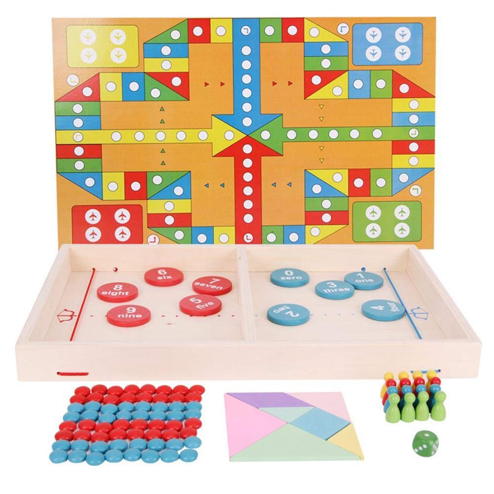 Buy TOMMY LAMBERT Chess Set 6 In 1 Multifunction Portable Game Tangram ...