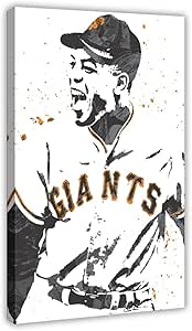 Amazon.com: McBean Willie Mays Baseball Player Poster3 Canvas Art ...