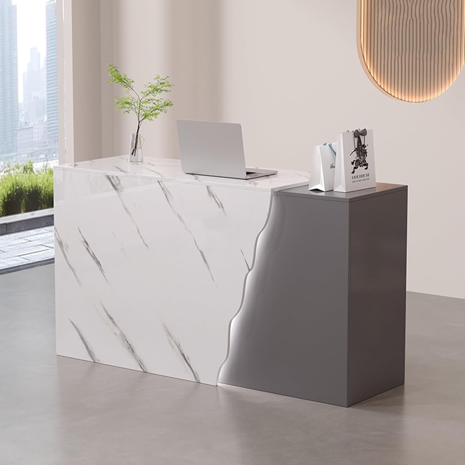 Amazon.com: Reception desk,reception table,reception desk with counter ...
