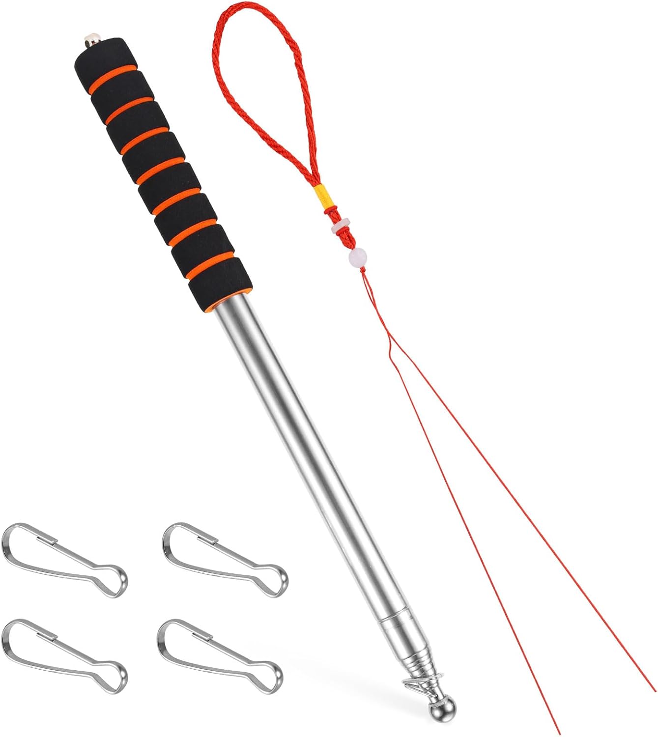 Amazon.com : XIHIRCD 8.2ft Telescopic Handheld Flagpole with Clips ...