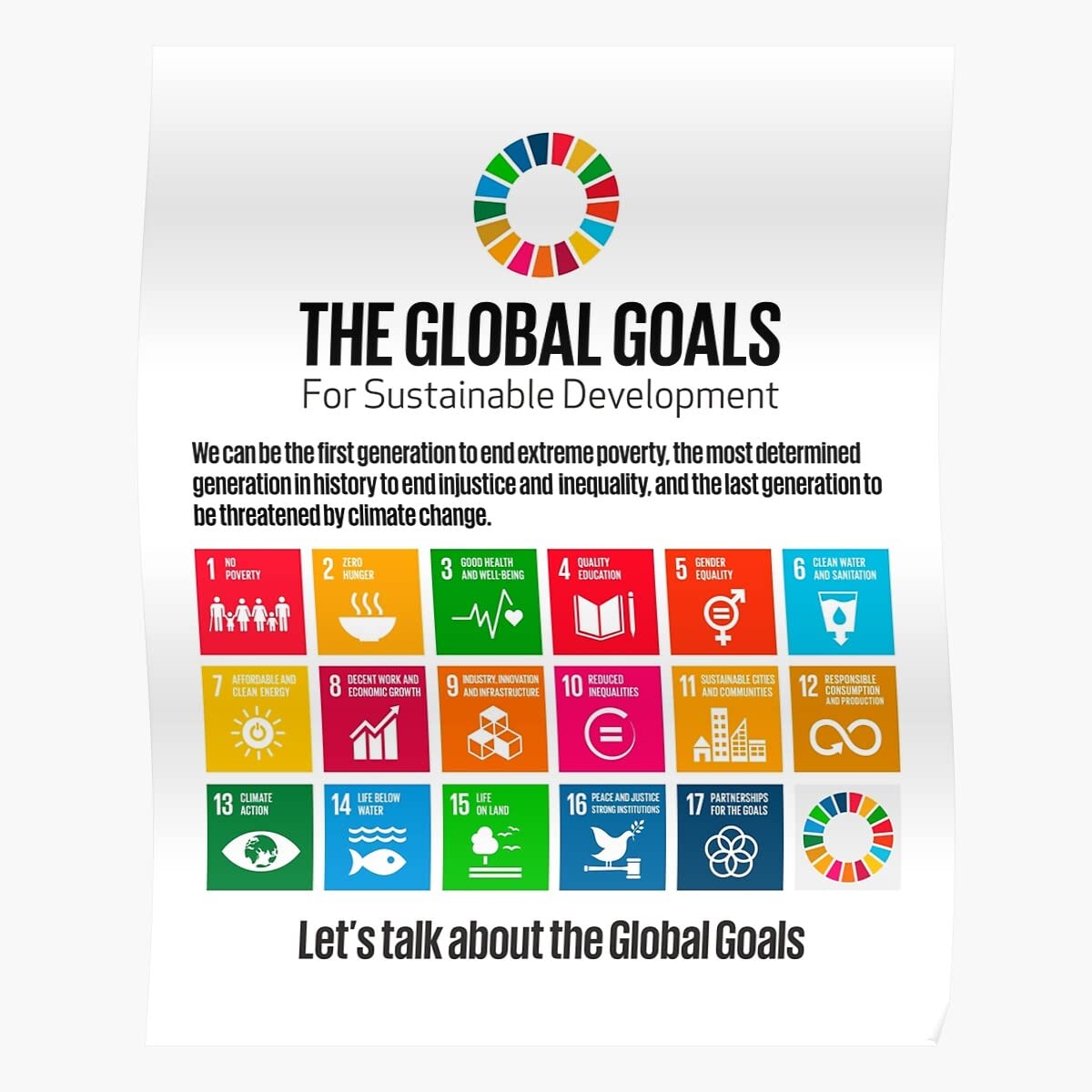 Buy UN Sdgs United Nations Sustainable Development Goals - Let's Talk ...