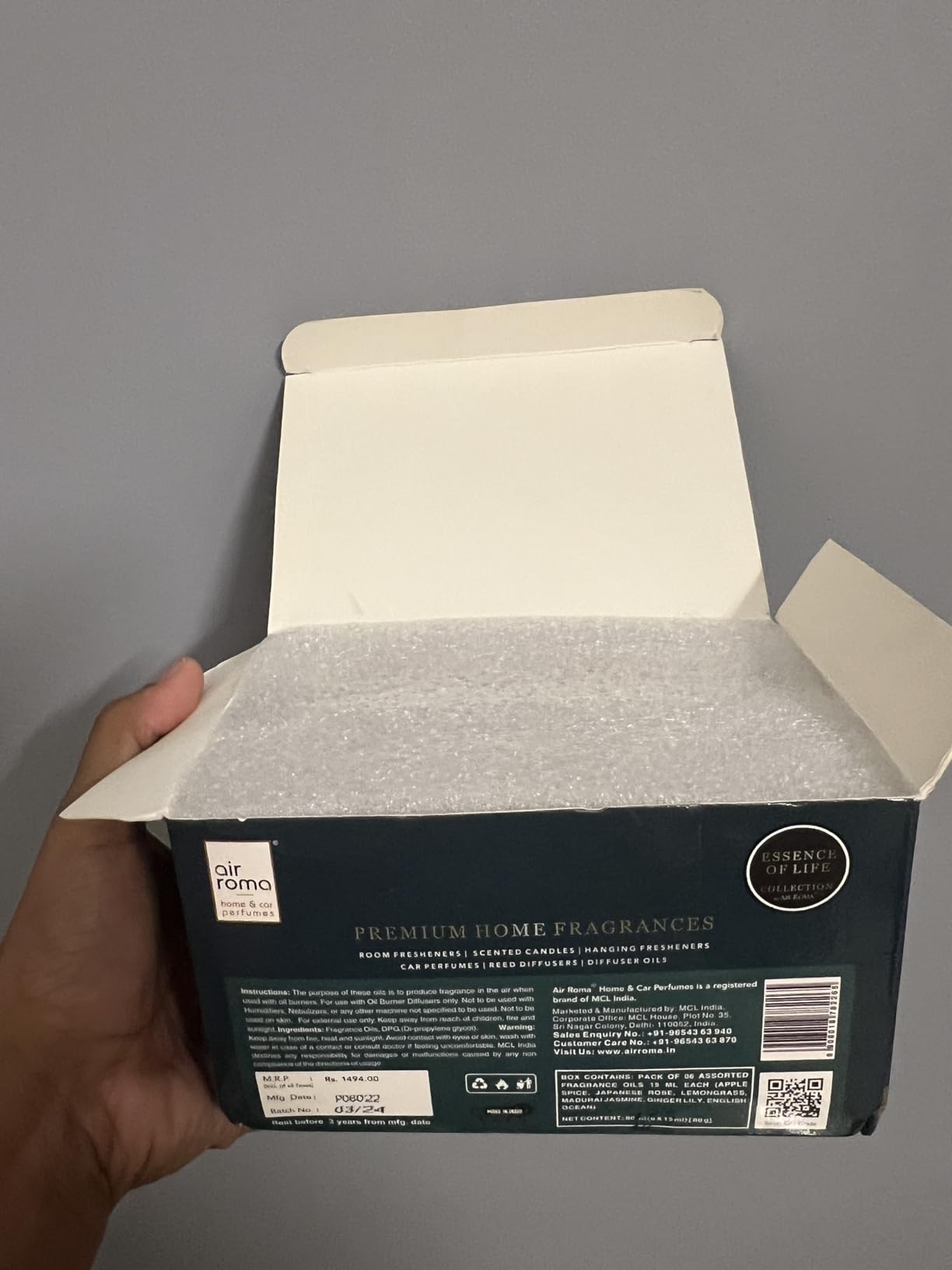 AIR-ROMA Aroma Diffuser Oil Combo of 6 (Lemon Grass, Japanese Rose ...