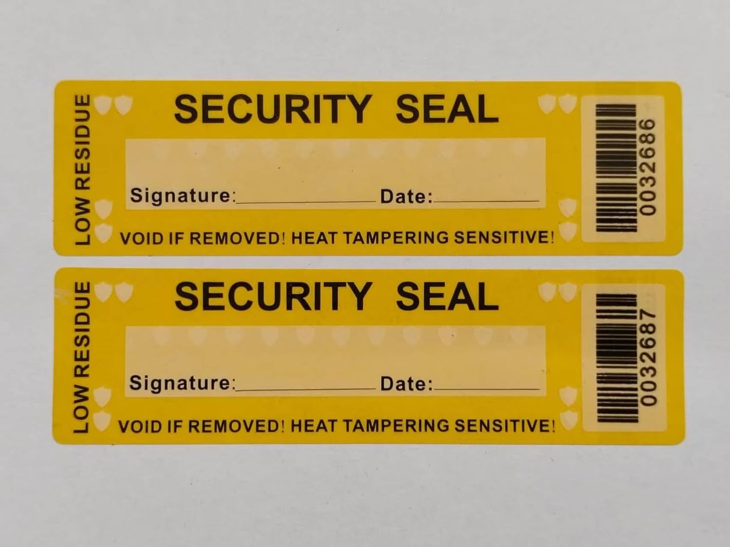 Amazon.com: TSPC SECSEAL 100pcs 25x90mm Heat Tampering Fluorescent Mark ...