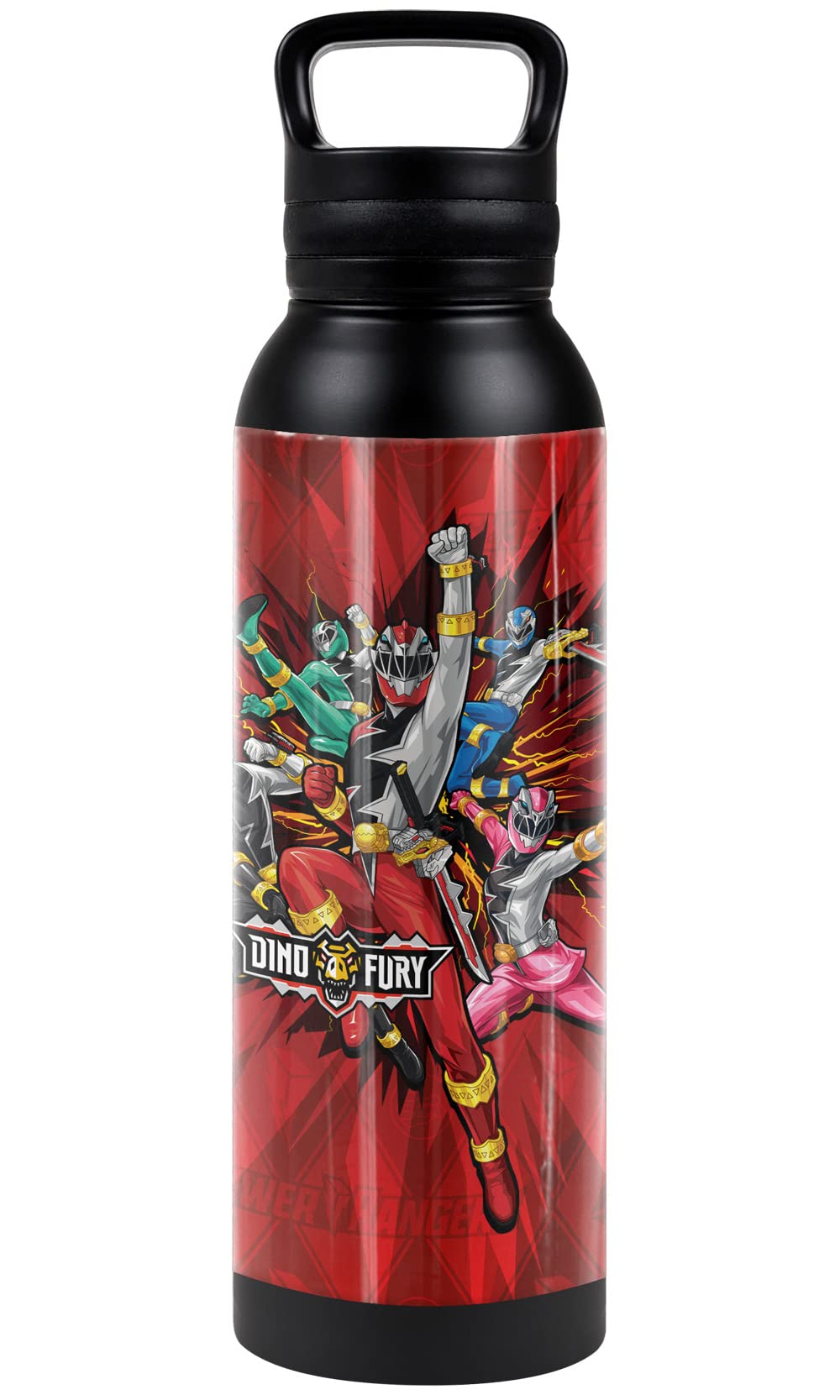 Amazon.com: Power Rangers: Dino Fury OFFICIAL Group Attack 24 oz ...