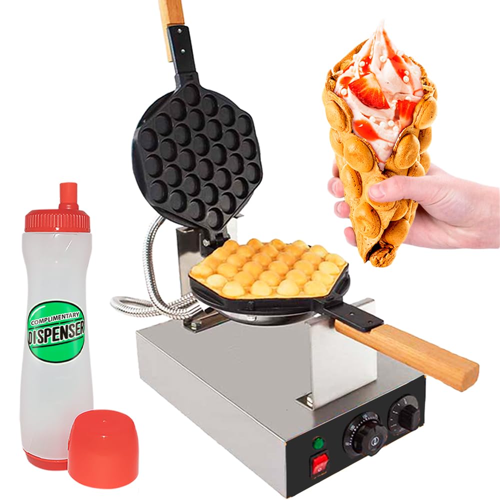 Amazon.com: GorillaRock Bubble Waffle Maker | Electric Bubble Waffle ...