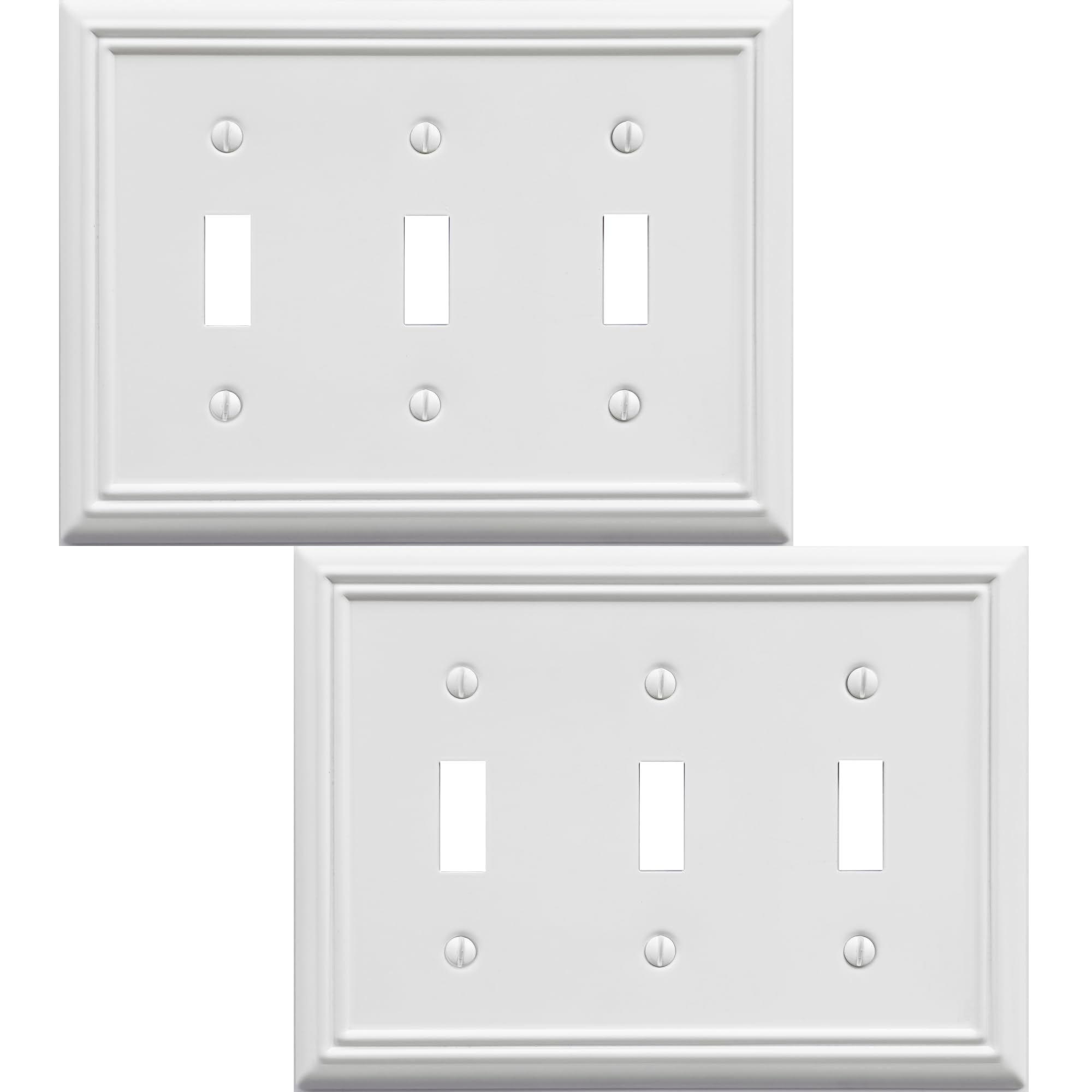 OKAWYC Triple Toggle Light Switch Cover Adler Metal Wall Plate, 2-Pack ...