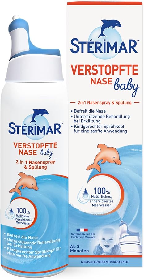 Stérimar Meerwasser Nasenspray, 100% natürliches Meerwasser, 2 in 1 ...