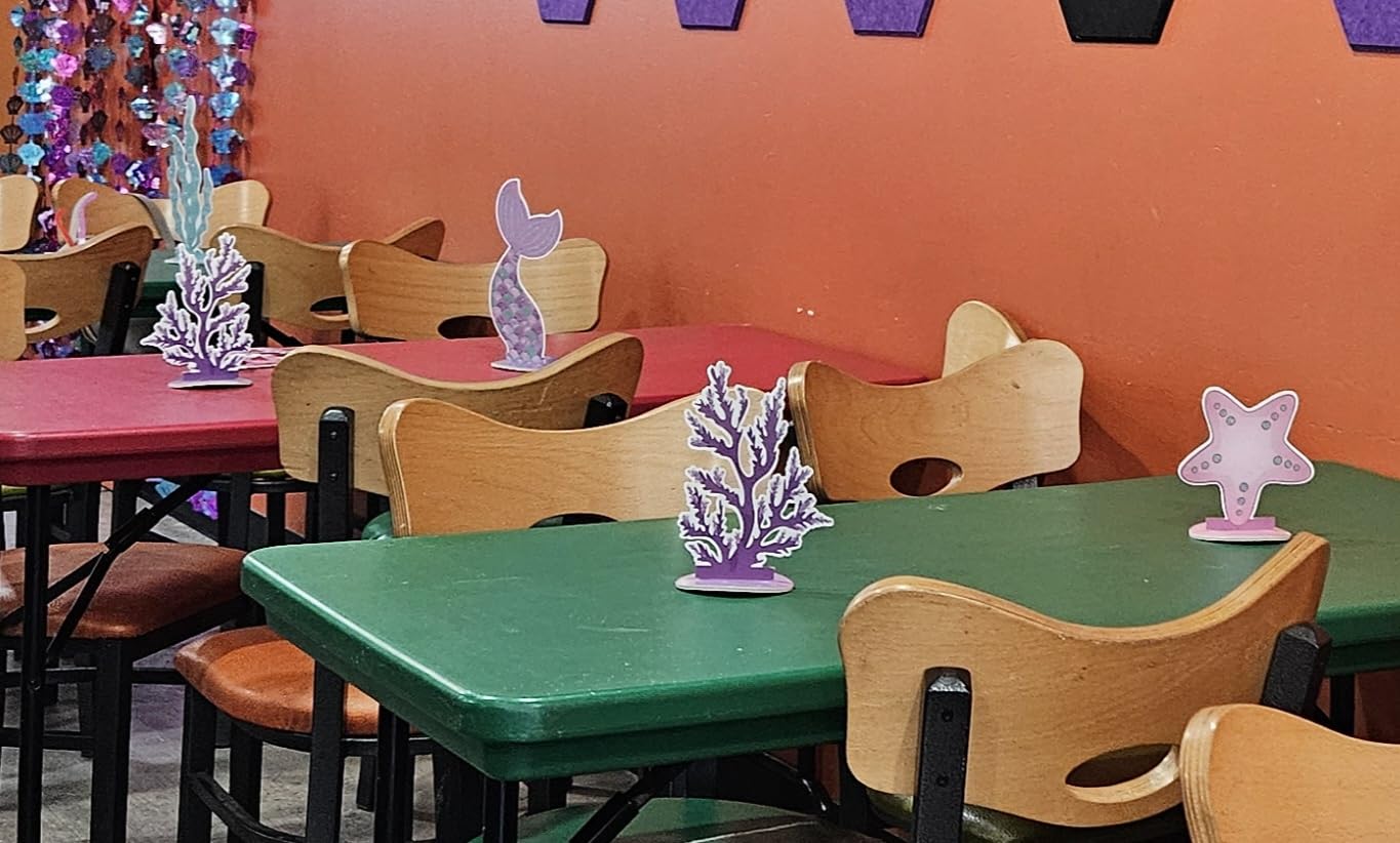 Amazon.com: Mermaid Party Decorations Glitter Mermaid Table Centerpiece ...