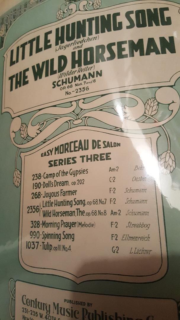 Little Hunting Song (Jagerliedchen) and The Wild Horseman (Wilder ...