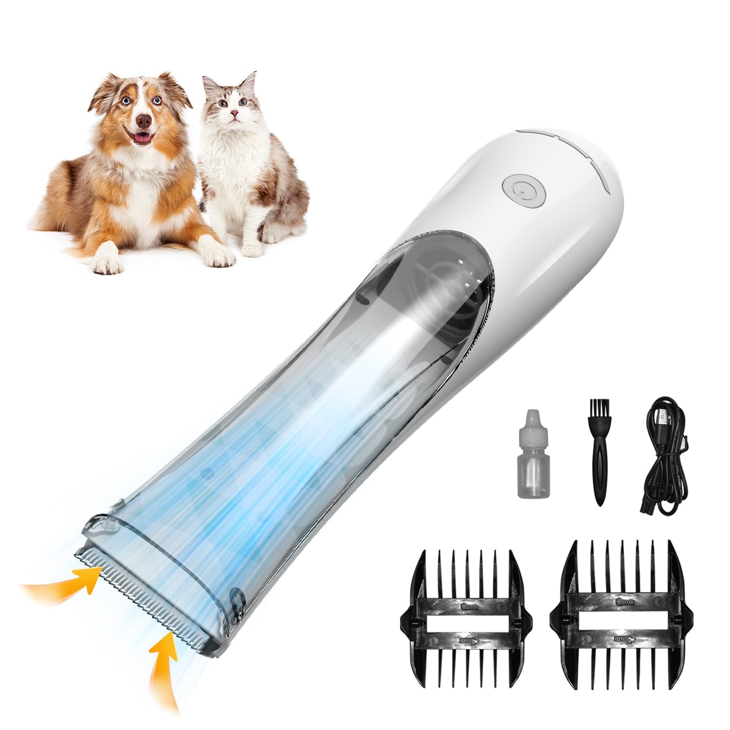 Amazon.com: Dog Clippers for Grooming Dog Hair Trimmer Kit Vacuum Dog ...