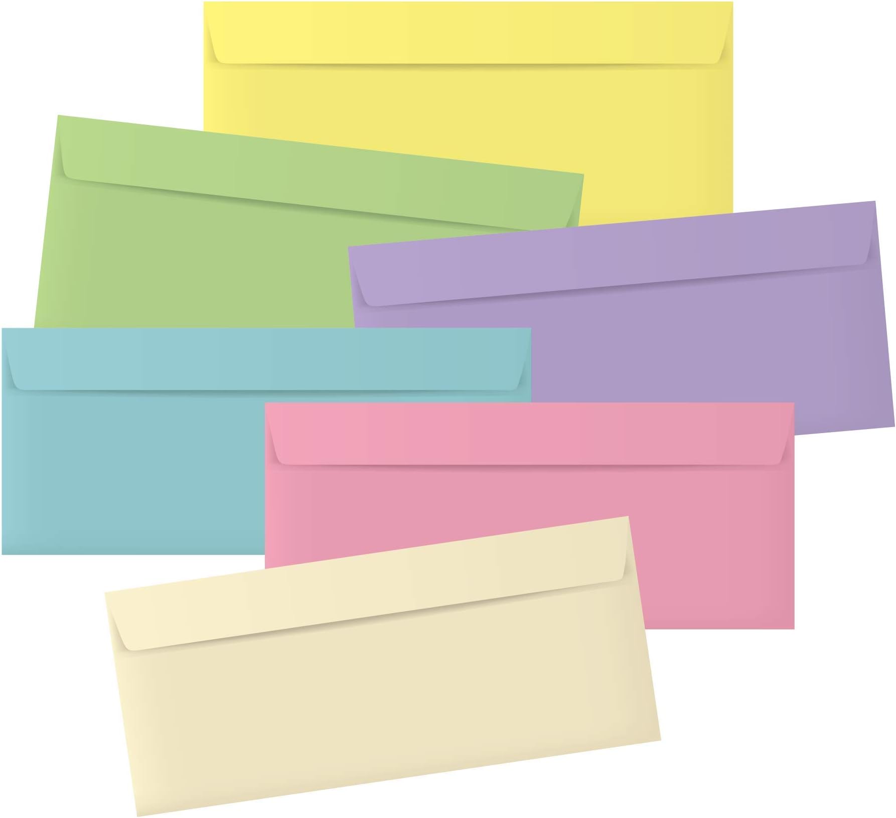 Amazon.com : #10 Colored Envelopes - 120 Pack Pastel Color Business ...