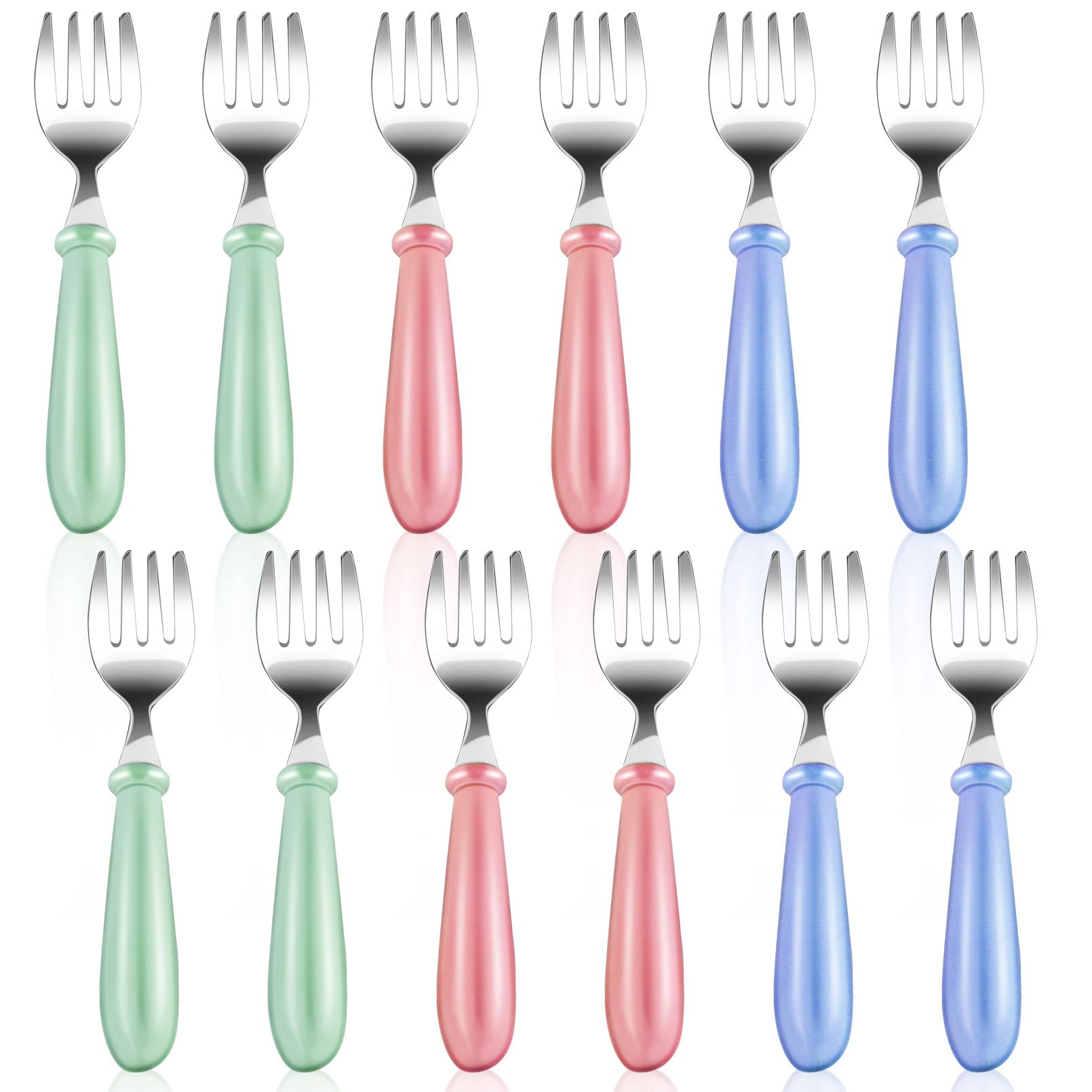Amazon.com: BHUIJNY 12Pcs Toddler Forks,Stainless Steel Toddler ...