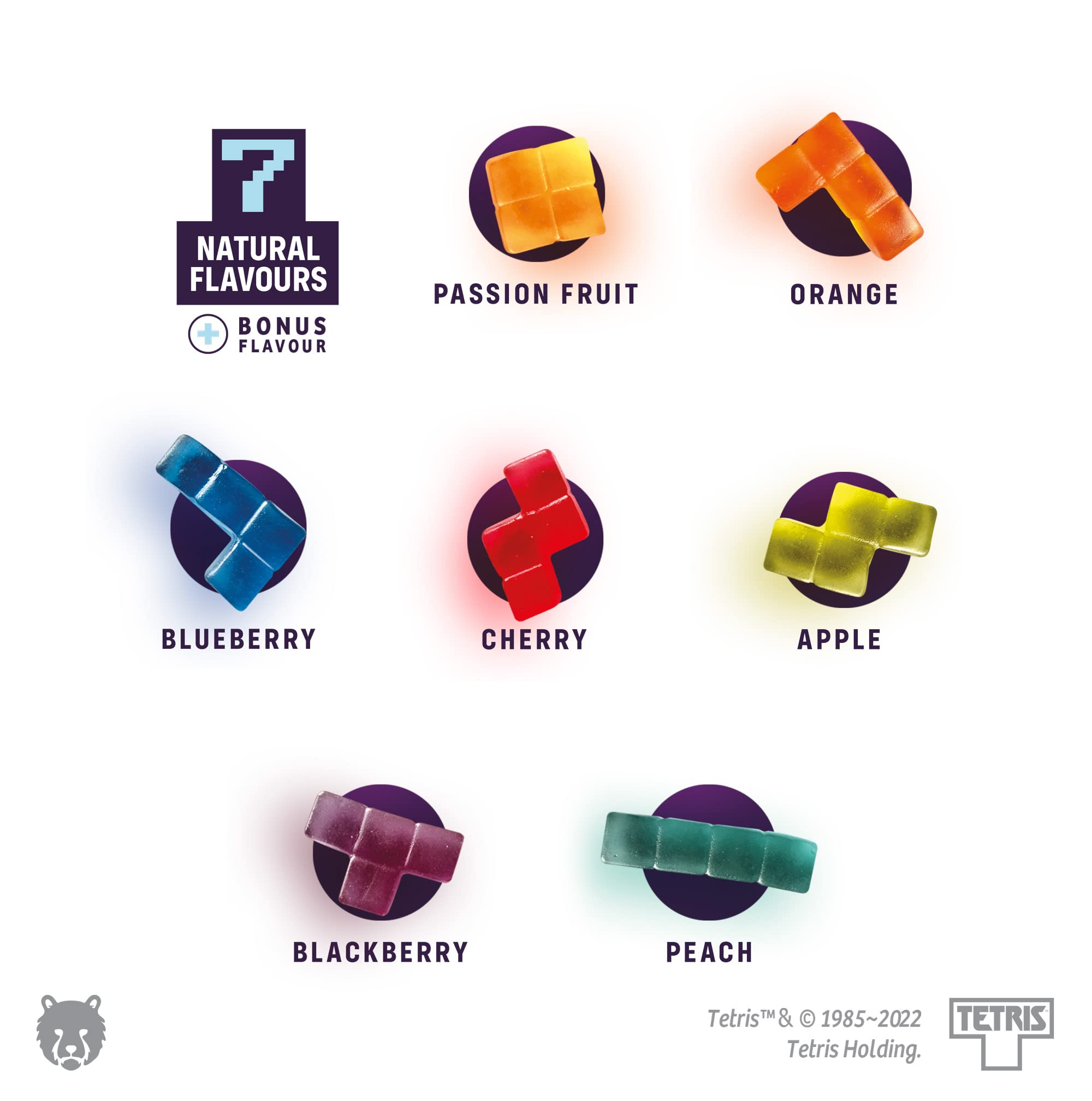 Snapklik.com : Powerbears TETRIS Gamer Gummies In Tetrimino Shapes - 20 ...